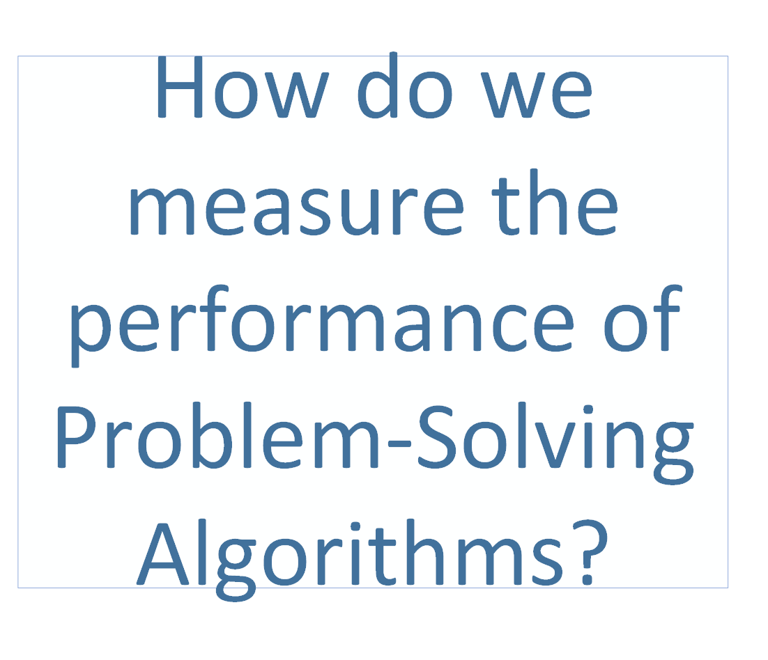 How Do We Measure The Performance Of Problem Solving Algorithms IT